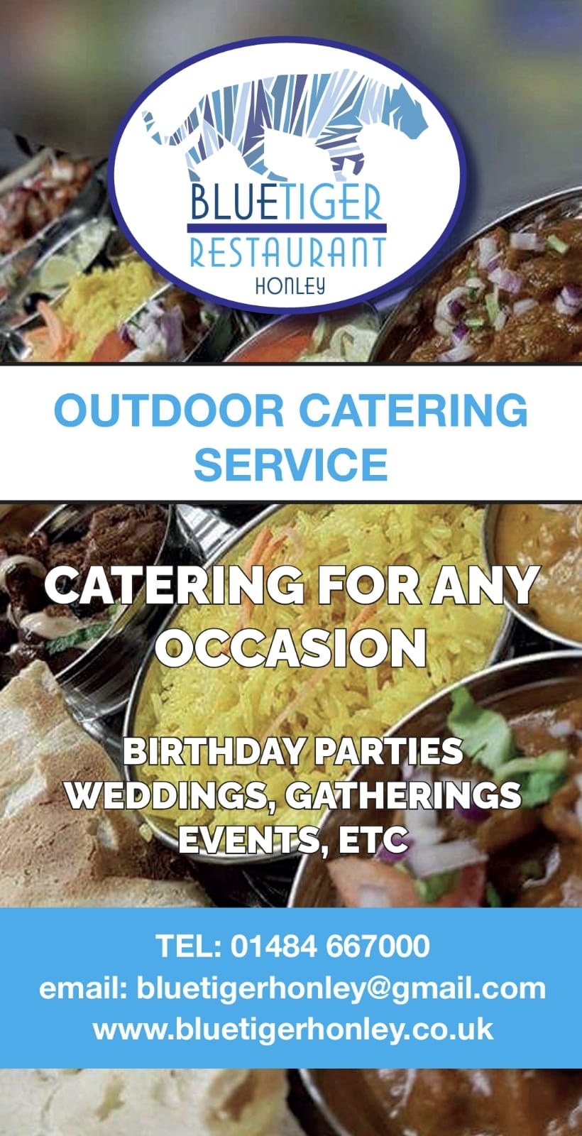 Home - Blue Tiger (Honley) Indian Restaurant